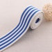 5 Yards 38mm Cotton Webbing Bag Purse Blue White Straps Striped Webbing ...