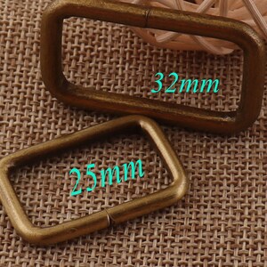 20 Rectangle Rings,25mm/32mm Square Rings,antique Bronze Rectangular ...