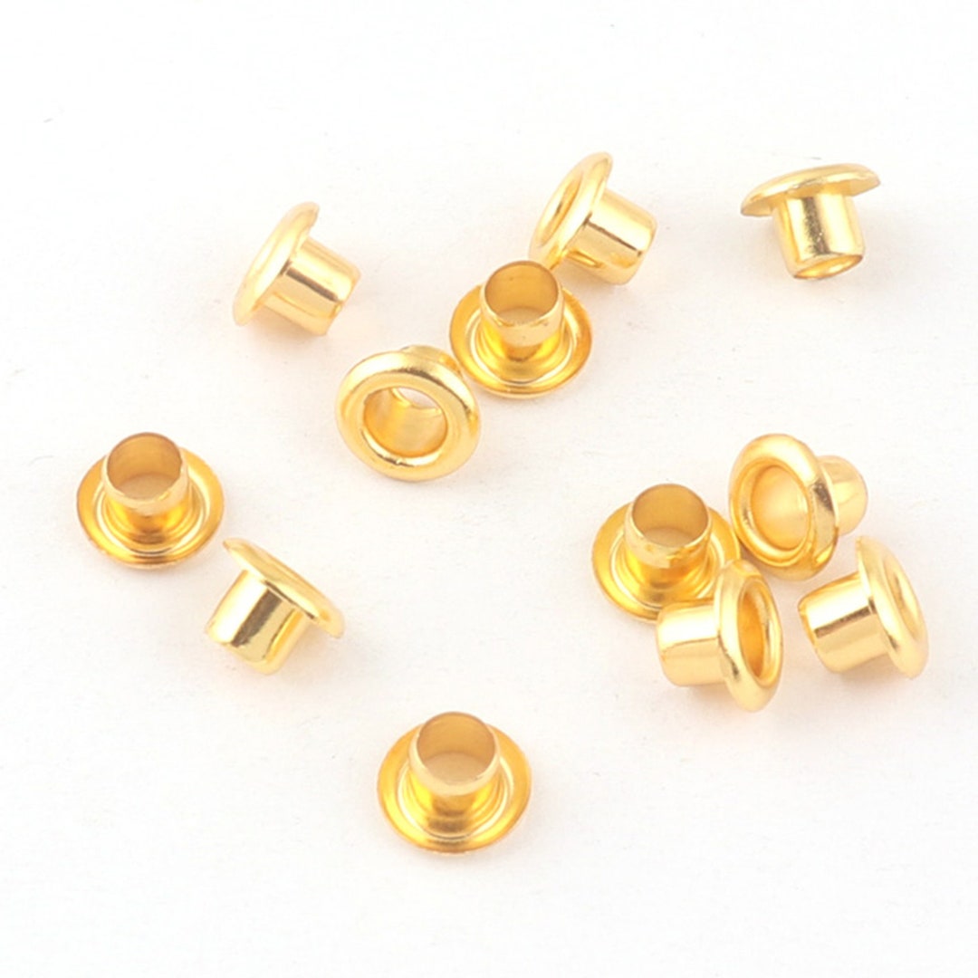 50-500 Pcs/lot Gold 3mm Eyelet Grommets for Clothes Leather Canvas Bag ...