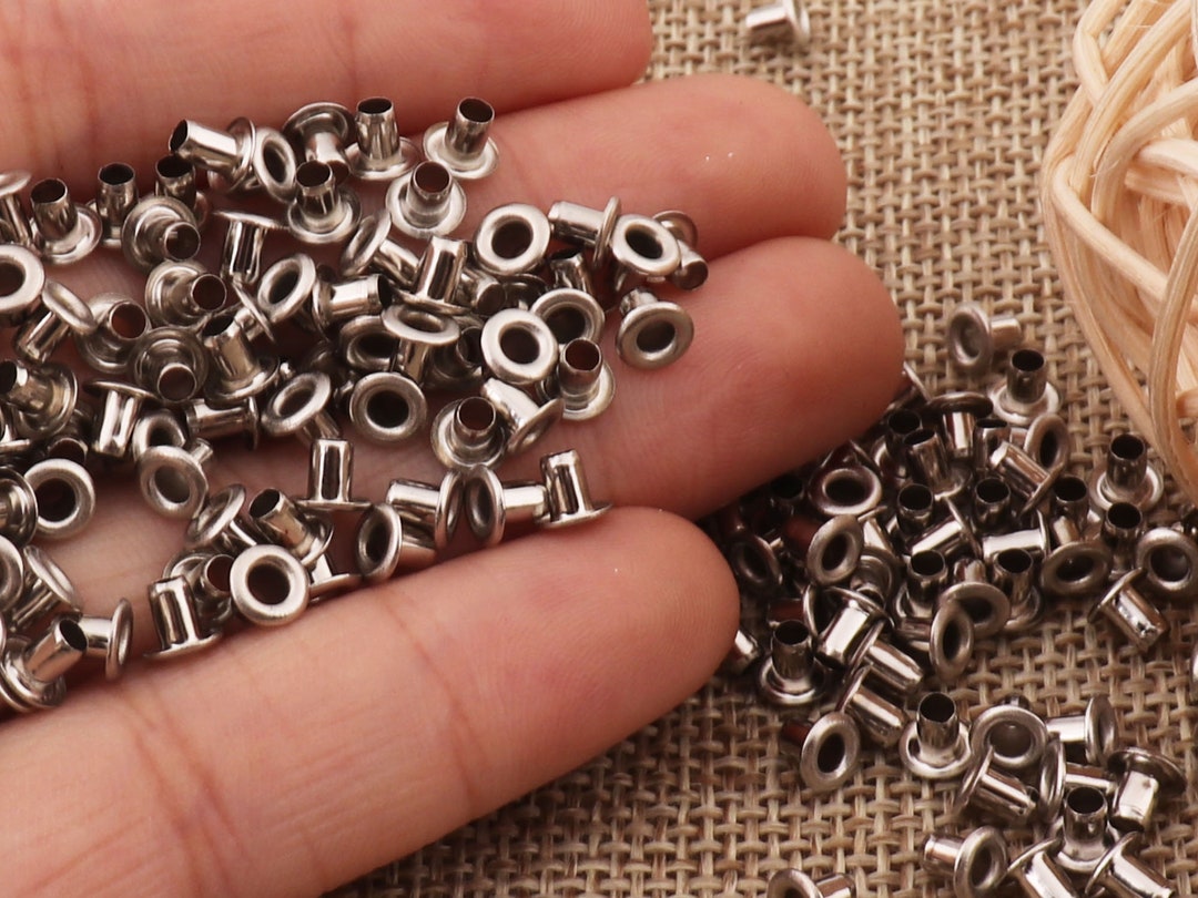 MINI Silver Eyelets 200PCS Metal Eyelets Grommets With Eyelets for Tags ...