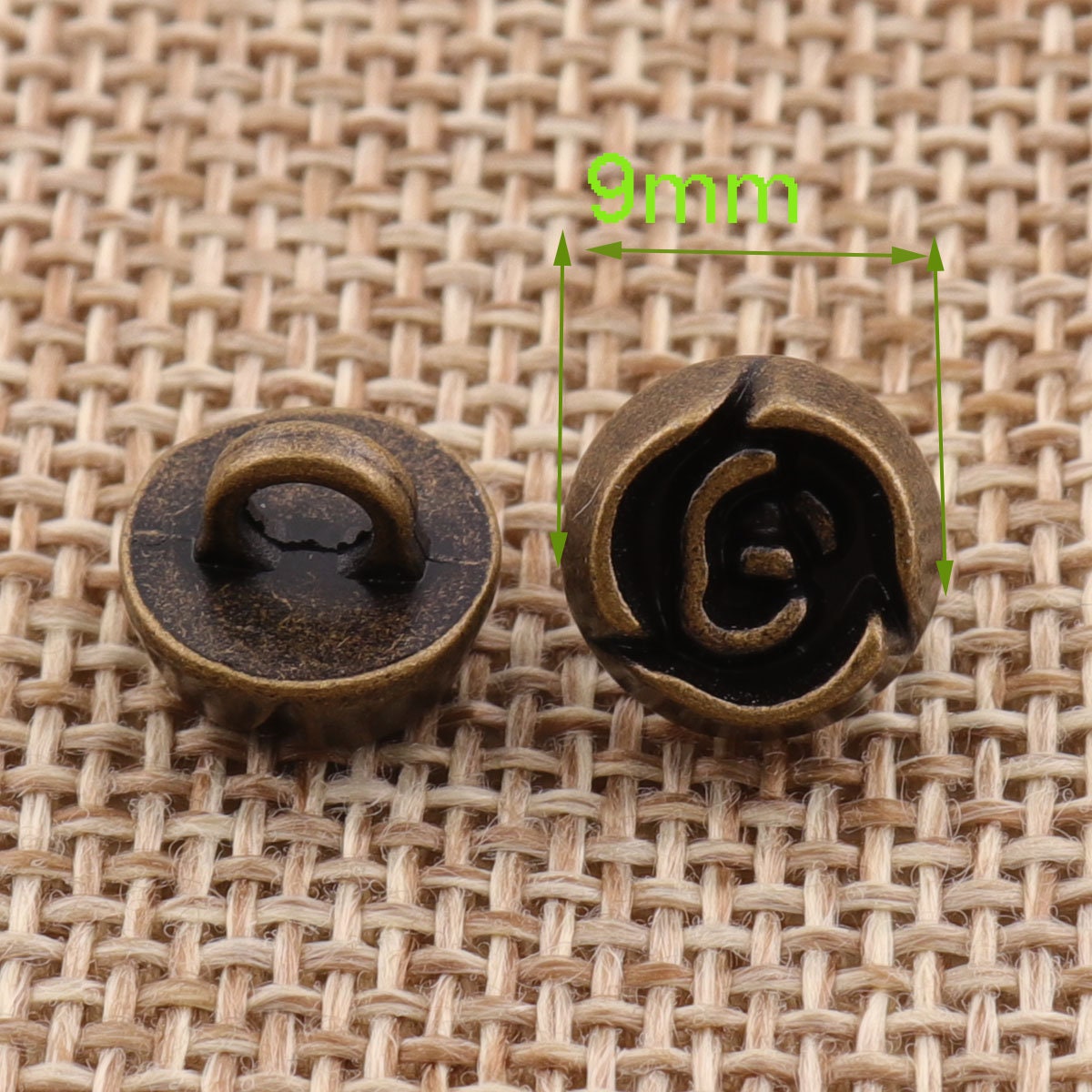 14 Metal Buttons 3/89mmantique Bronze Rose Flower - Etsy