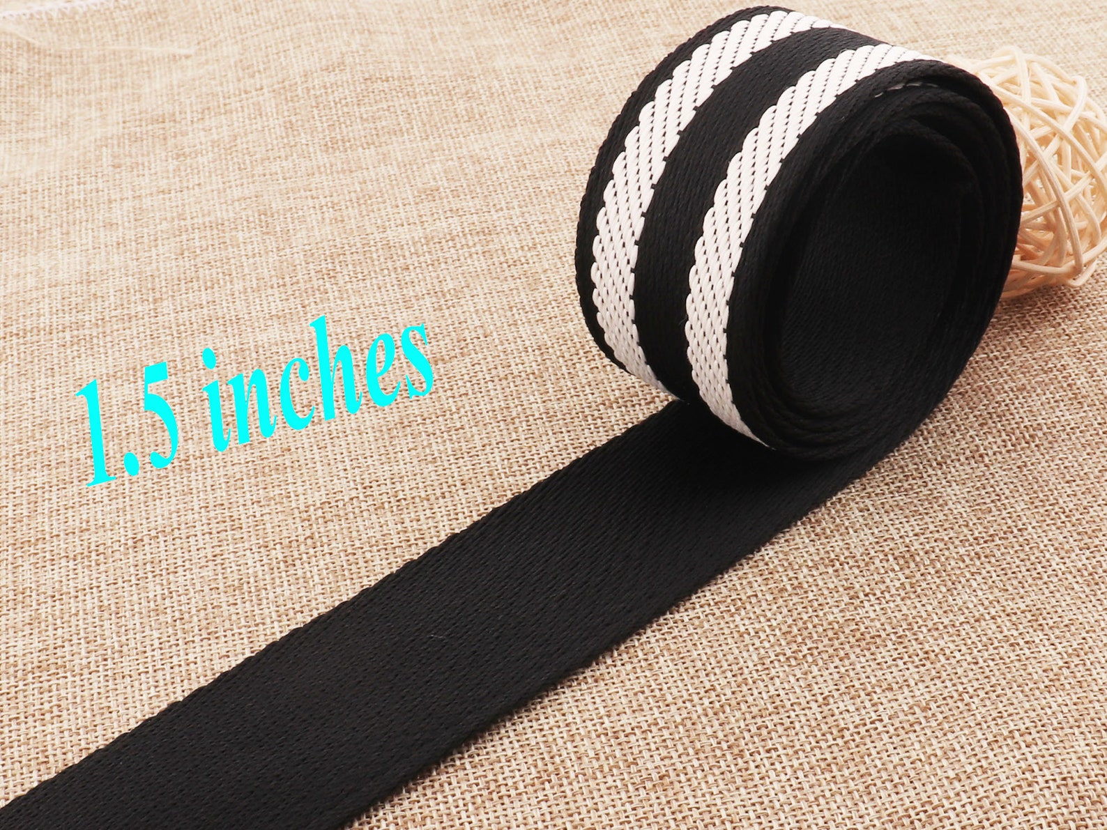 38mm Jacquard Webbingblack White Webbingcotton Webbing Bag - Etsy