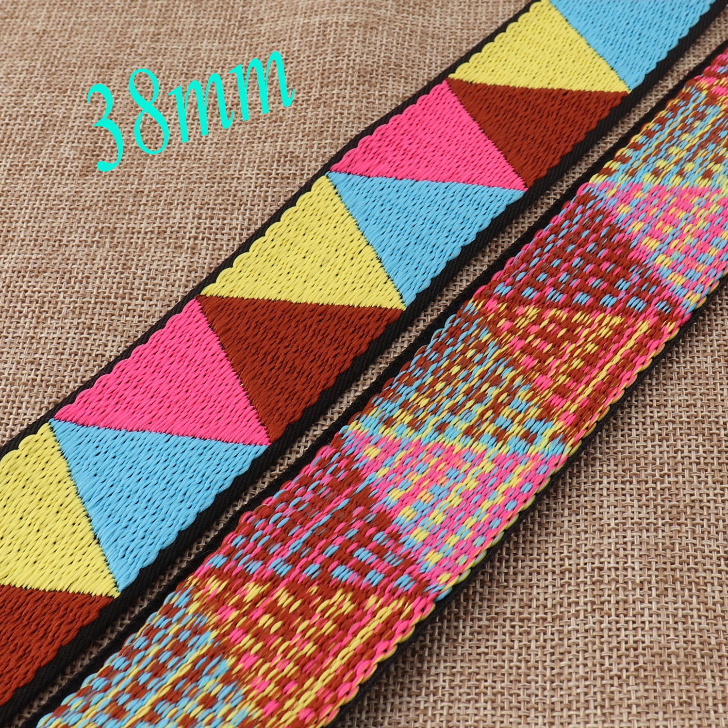 1.5" Colorful Webbing,soft Webbing Purse Strap Purse Bag,geometric ...