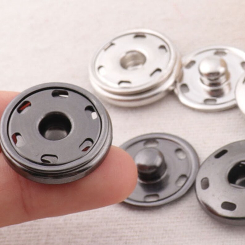 40sets-snap Buttons-7/823mmsilver/black Snap | Etsy