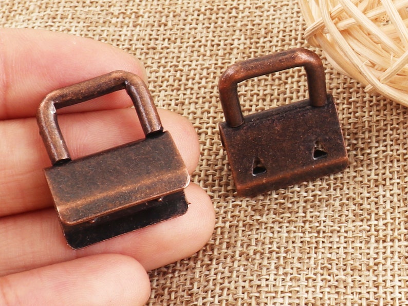 10 PCS Antique Copper Key Fob Hardware With Key Rings,20mm Copper Key ...