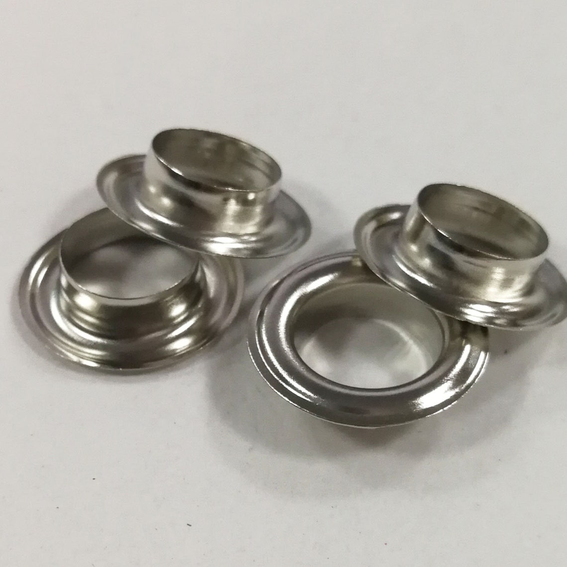 100 Sets Silver Metal Eyelets,barrel Diameter 14mm Eyelets Grommets ...