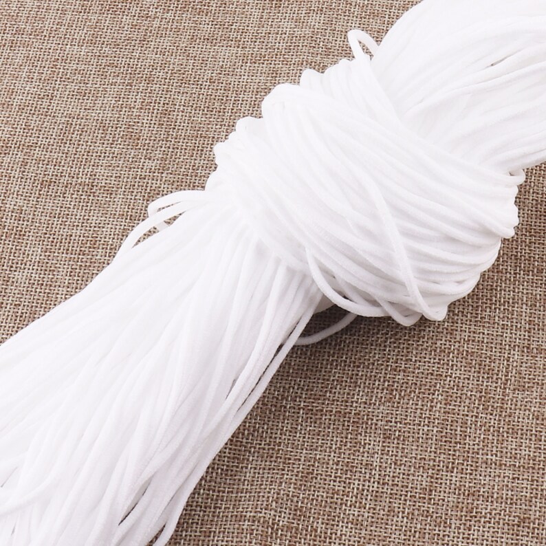 10-100 Meters White Nylon Cotton Elastic CordElastic Cord | Etsy