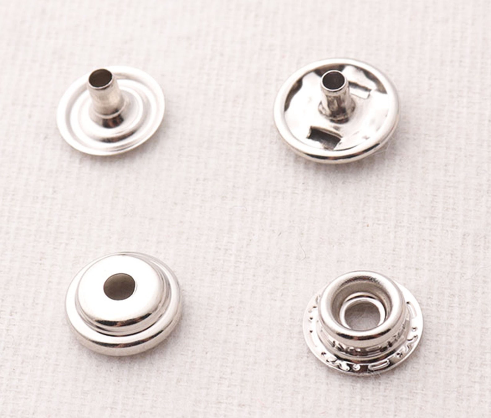 30 Sets Metal Silver Snap Buttons12mm Snap Fastener Leather - Etsy