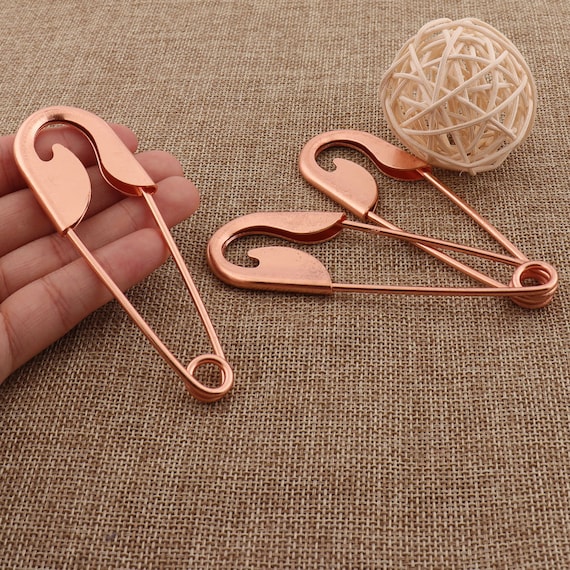 2-6 Safety Pins 410cmcraft Rose Gold Plated Safety Pin - Etsy