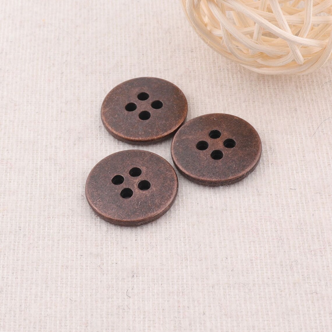 10pcs/20pcs Small Ancient Copper Metal Buttons 4 Holescoat - Etsy