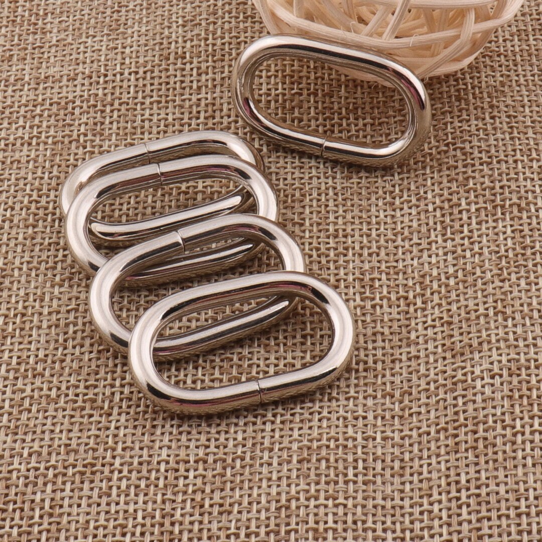 10pcsoval Rectangle Rings 1"(25mm)silver Rectangle Buckle Webbing Purse ...
