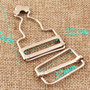 8 Sets Silver Dungaree Buckles/slide Buckles,dungaree Clips Fasteners ...