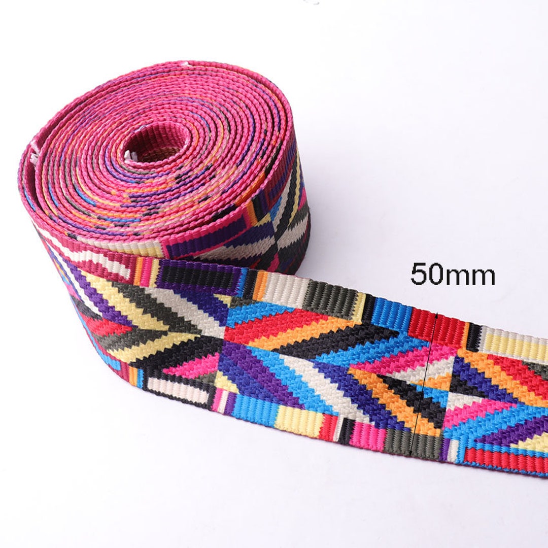 2 Soft Double Layer Webbing,38mm Webbing Buckle Woven Jacquard Blue ...