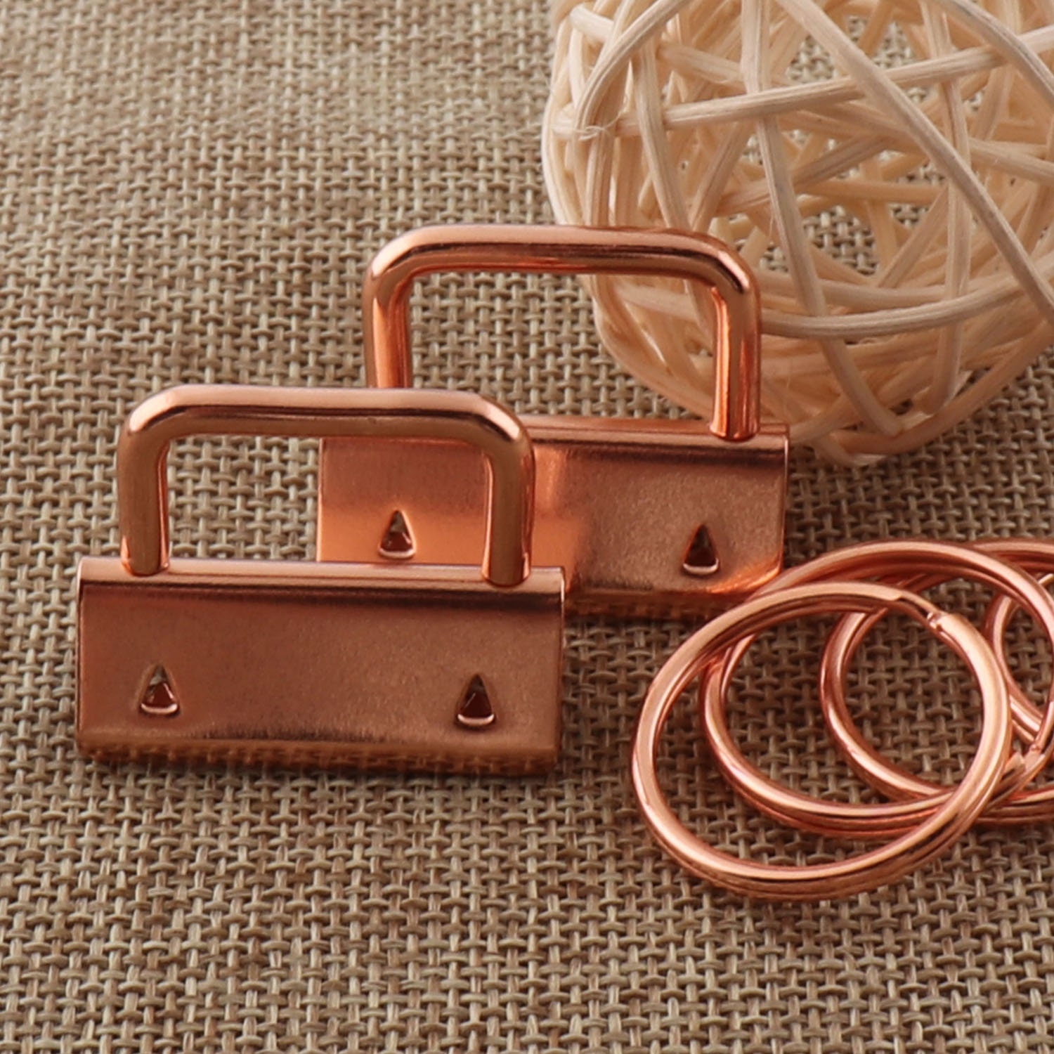 10 PCS Rose Gold key fobs hardware32MM Key Fob Hardware with | Etsy