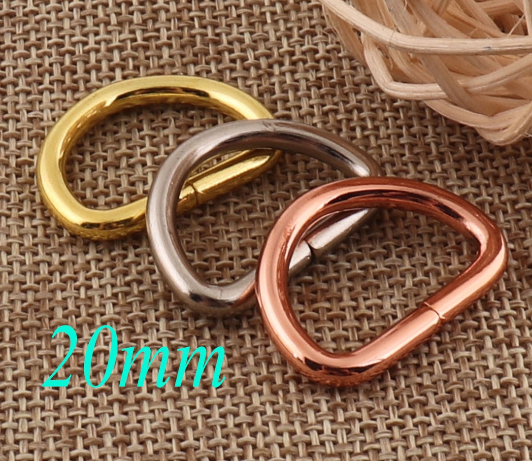 40 PCS Gold/rose Gold/silver Metal D-ring,20mm D Rings D Ring Belt ...