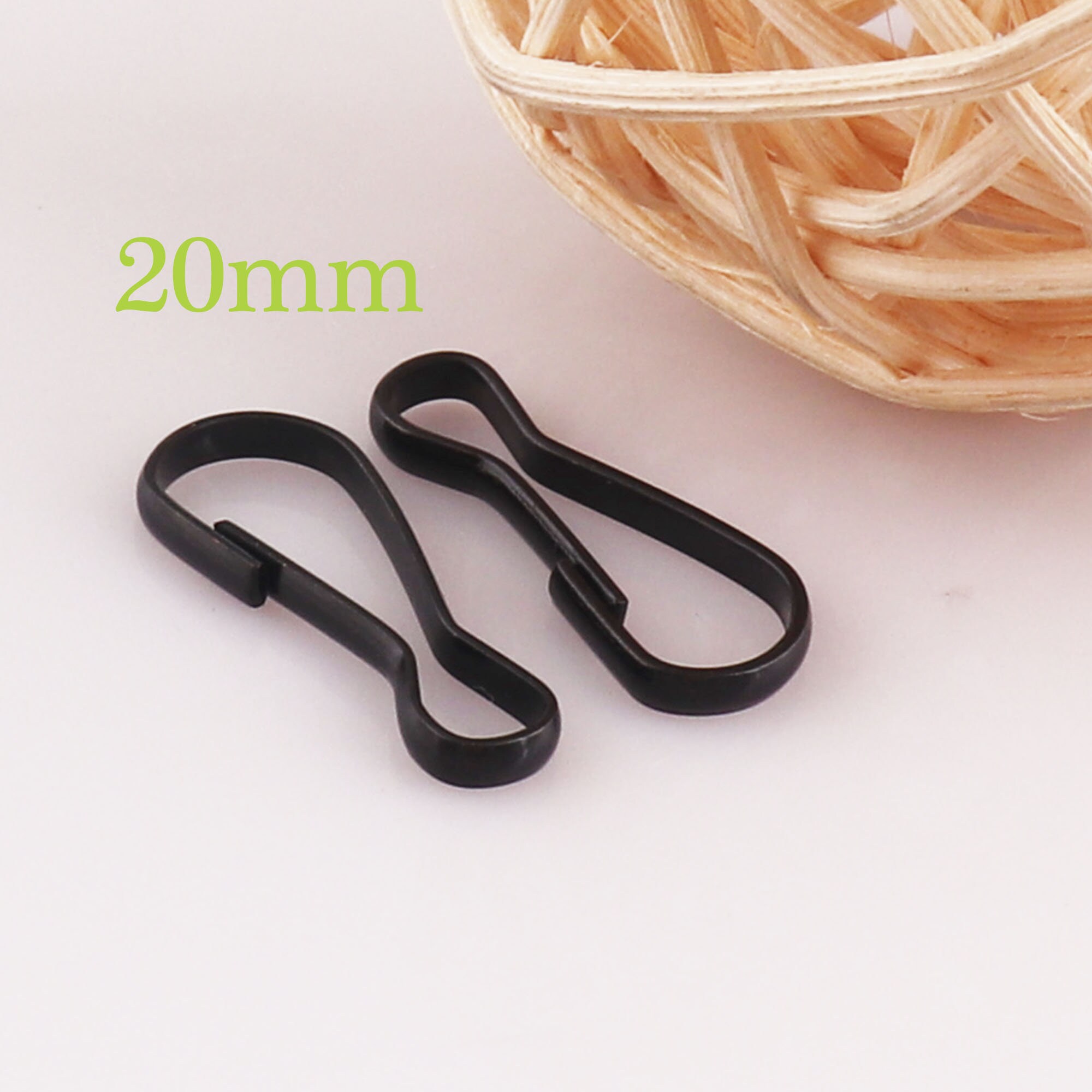 100 PCS BLACK Lanyard Hooks,sprung Hooks, Accessory Clip,diy Craft ...