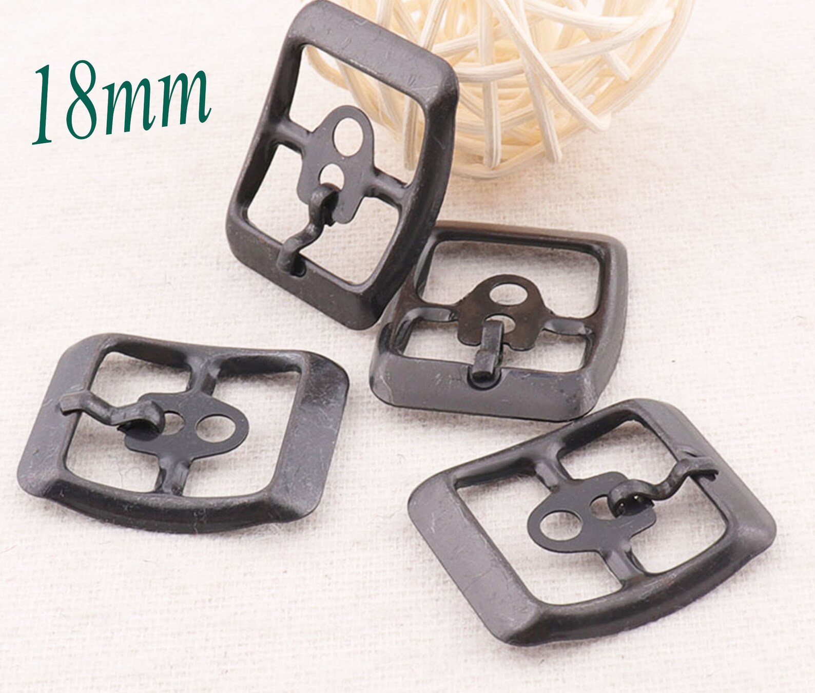 40 PCS Black Square Center Bar Bucklesstrap Buckle Fasteners | Etsy