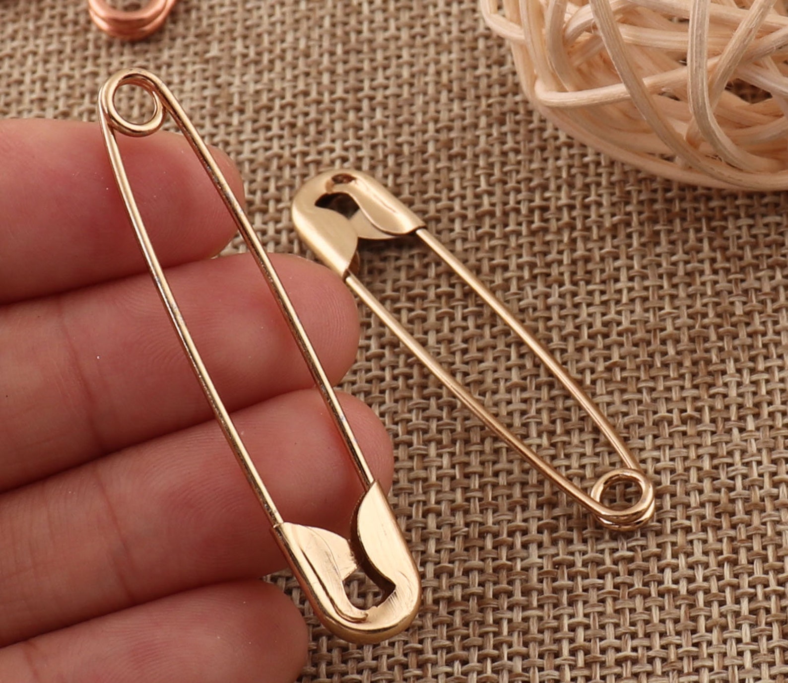 30 PCS Metal Gold Safety Pinscraft Safety Pin Brooch Safety | Etsy