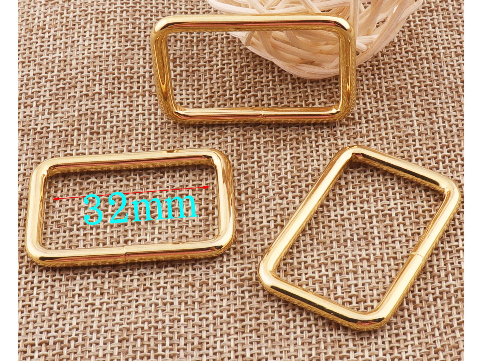 32MM Gold Rectangle Rings Rectangle Buckle Webbing Purse - Etsy