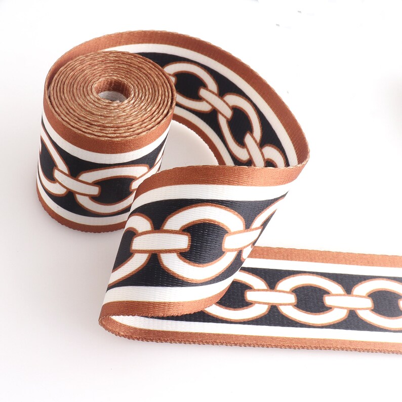 4 Yards 2 Inch Webbing,chain Pattern Webbing Bag Strap,50mm Cotton ...