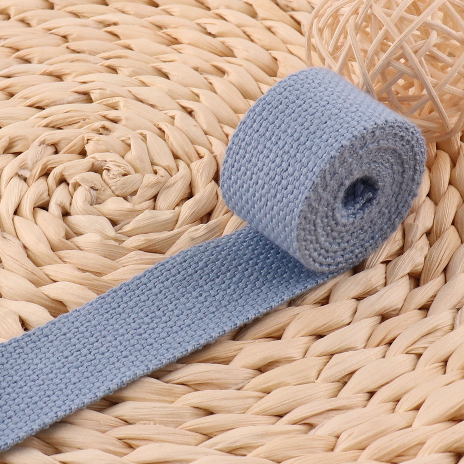 Cotton Webbing1 Inch Pale Blue Webbingkey Fob - Etsy