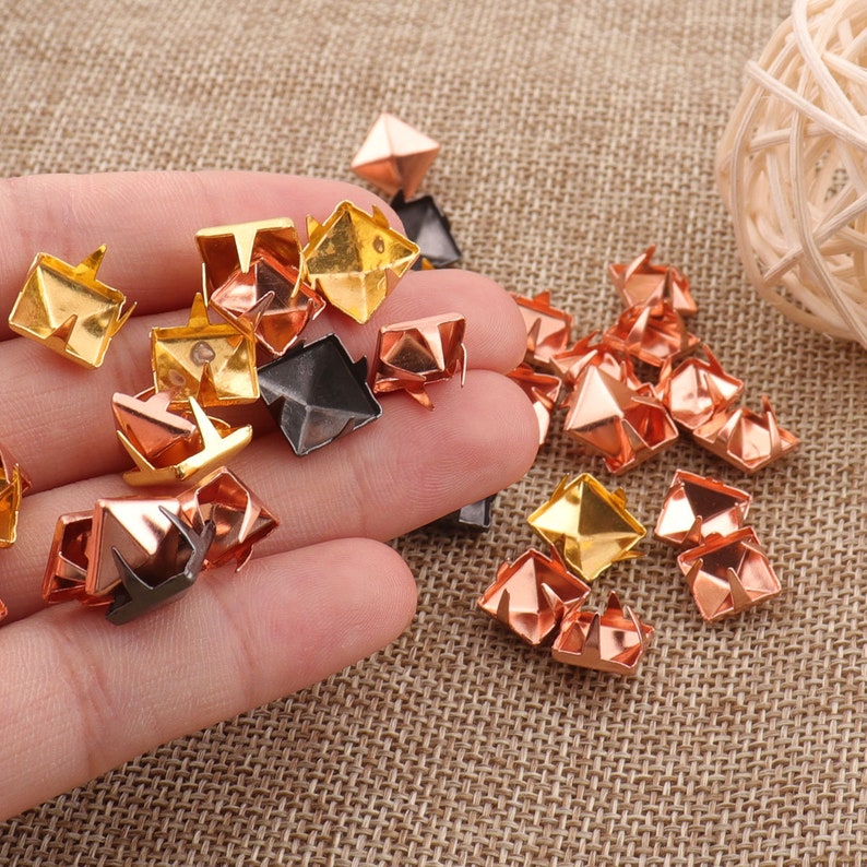 Nailheadgold/black/rose Gold Rivets 100 PCS - Etsy