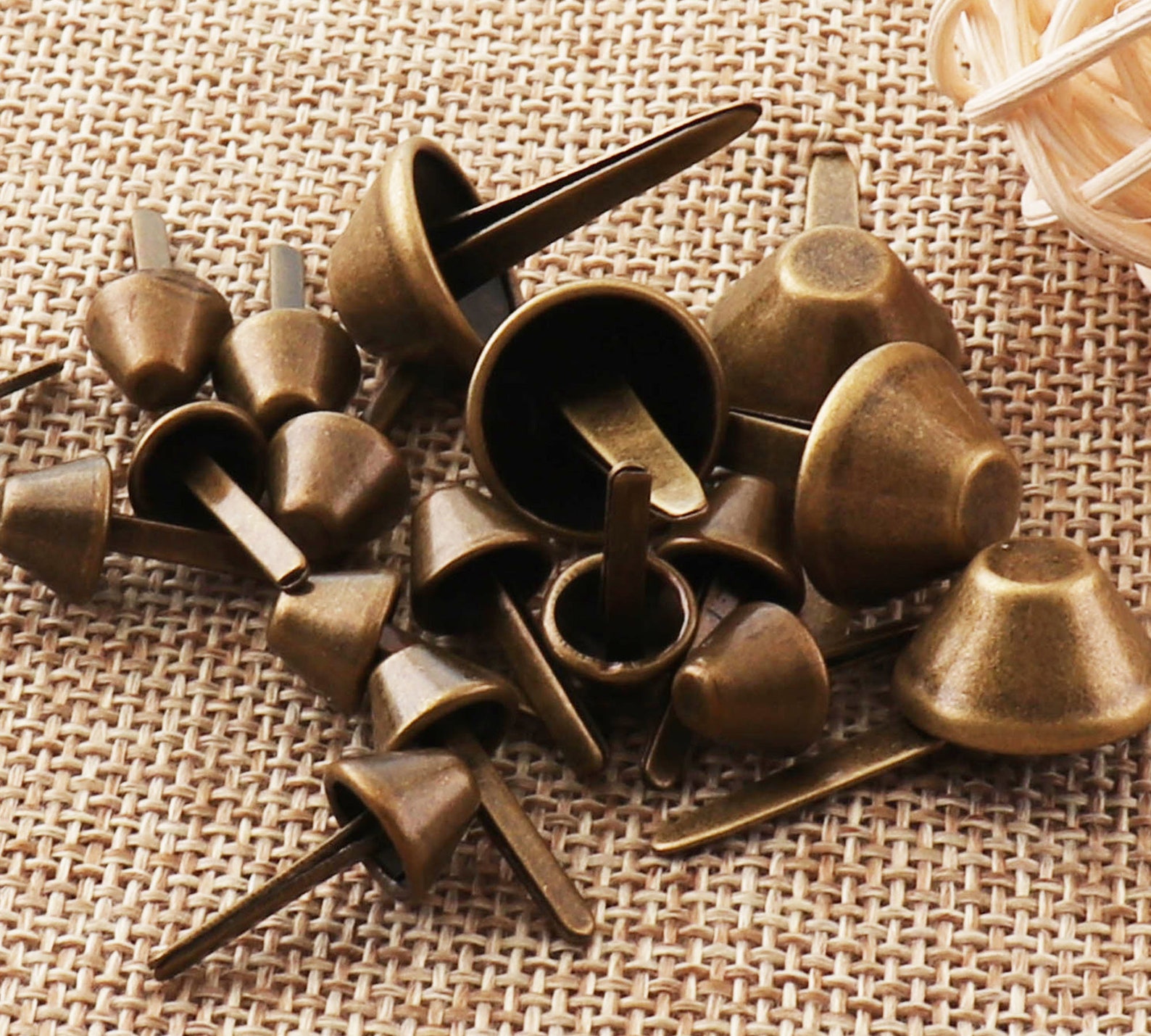 100pcs Flat Dome Purse Feet Antique Bronze Purse Hardware Studs Purse ...
