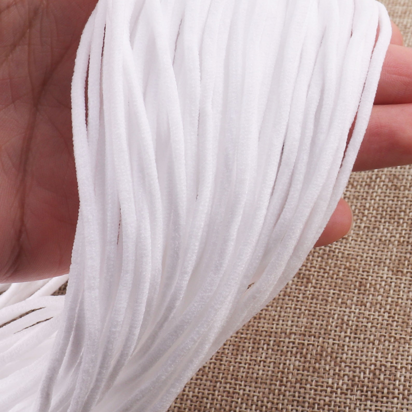 10-100 Meters White Nylon Cotton Elastic CordElastic Cord | Etsy