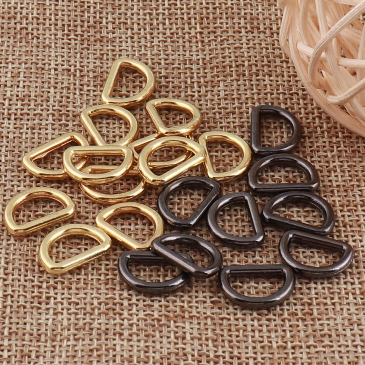30 pcsMINI D Ring Buckles 3/89mmGold/Black D Rings | Etsy
