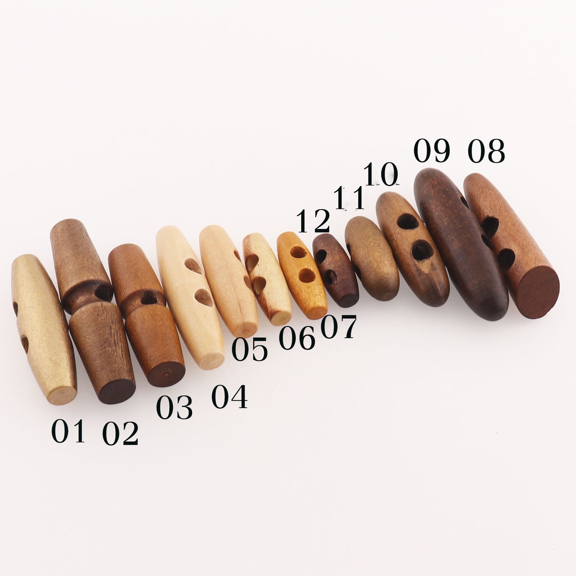 20 PCS Wood Toggle Button,wood Button,wooden Buttons,wooden Toggles ...