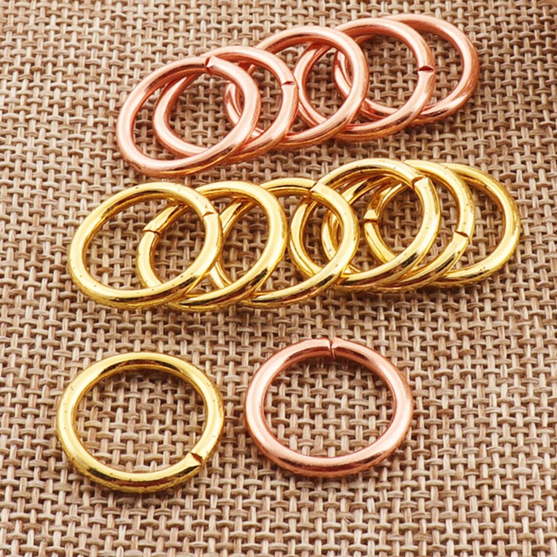 1/2"(13mm)40pcs,rose Gold/gold O Rings Buckles Choker Belt Collar ...