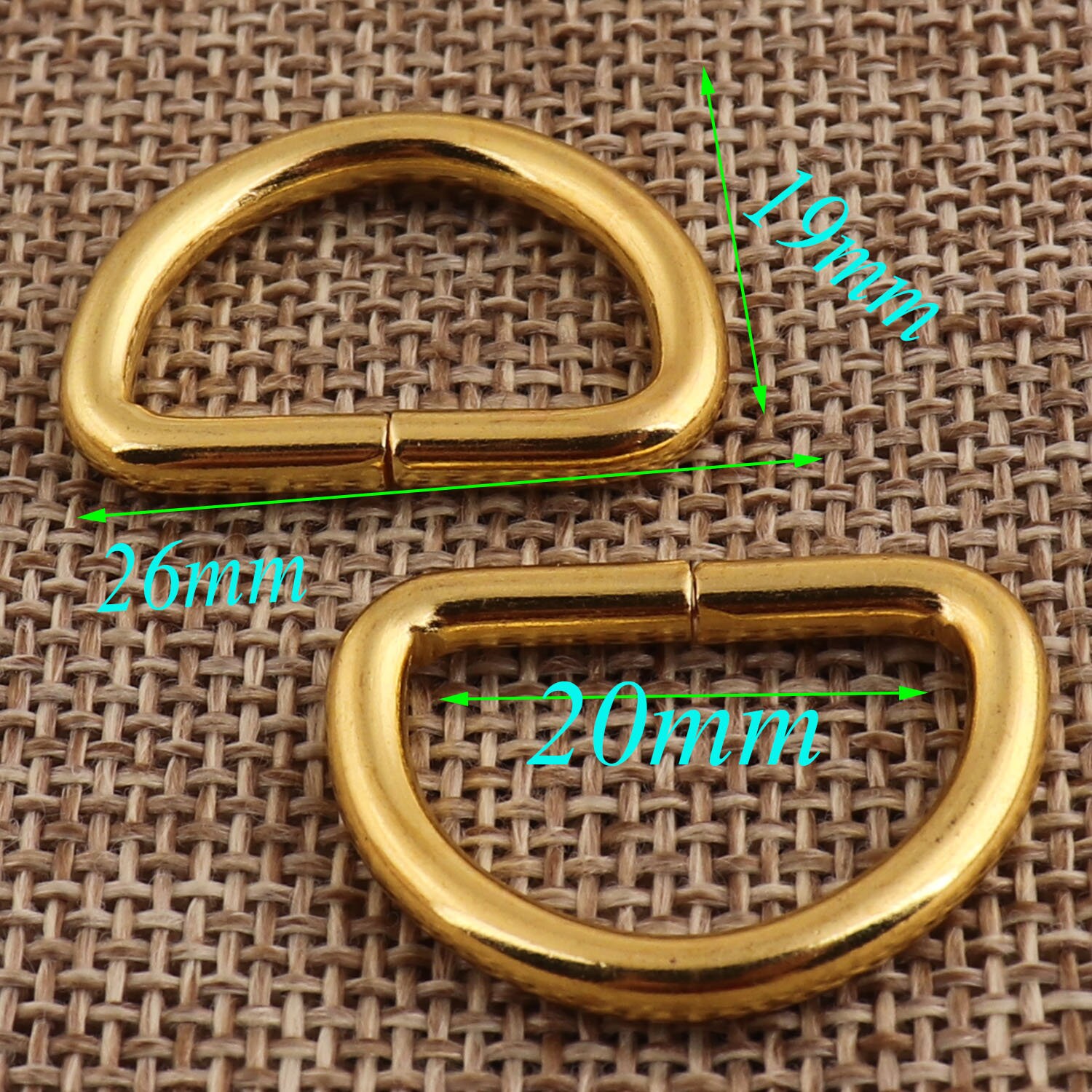 20 PCS Gold D Ring Buckles,20mm D Rings D Ring Belt Bag Ring,metal D ...