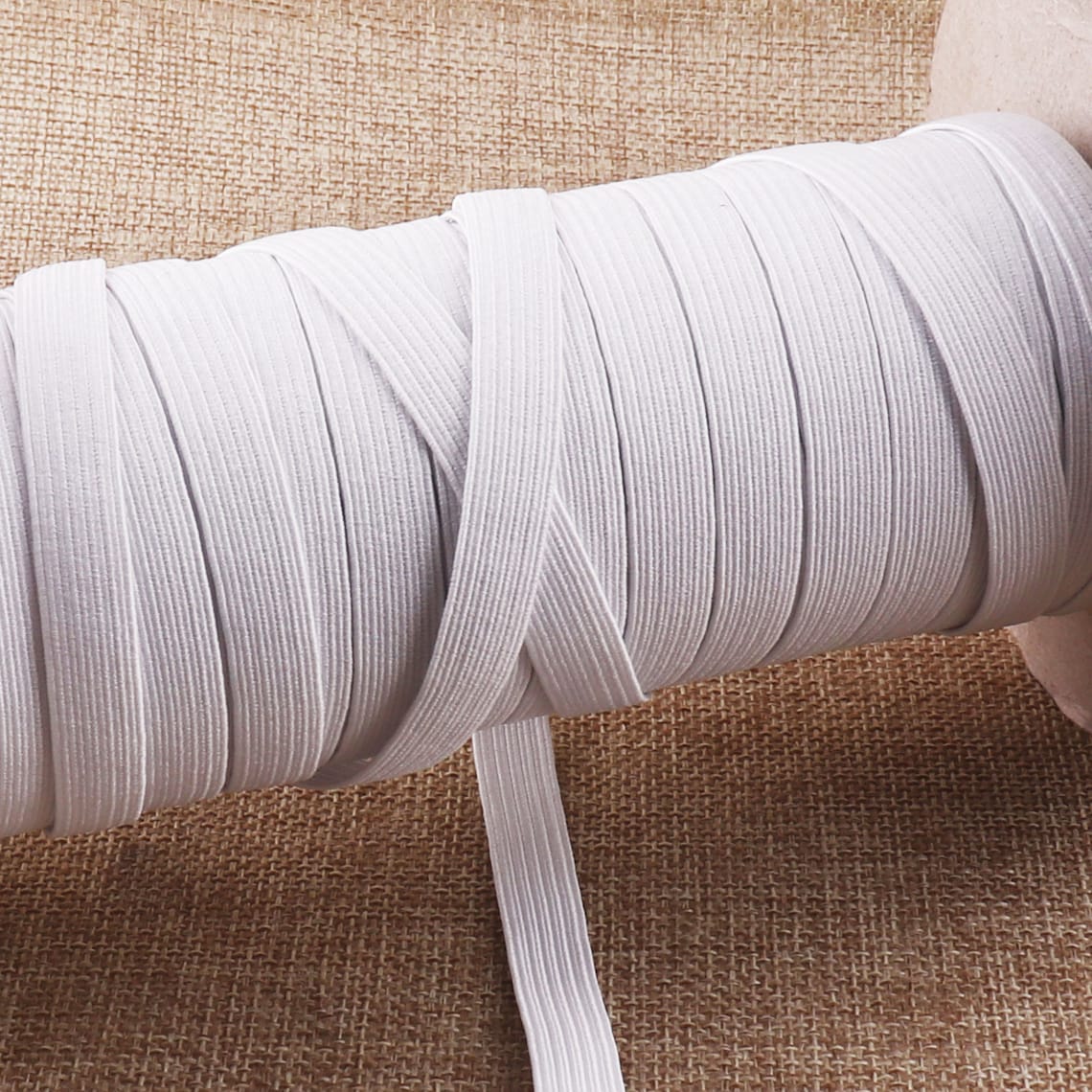 5 M Elastic Band9mm WHITE/BLACK Nylon Flat Elastic Cord - Etsy