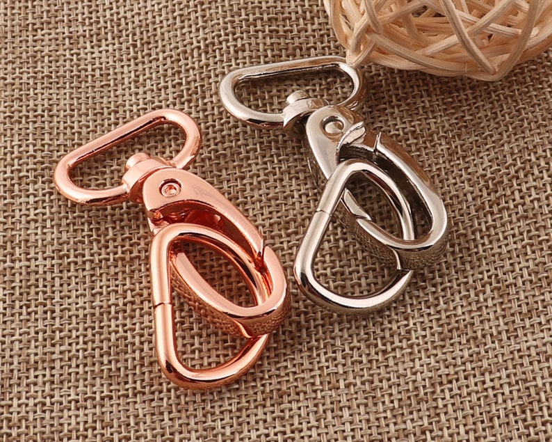 10 sets Lobster Swivel Clasps D RingRose Gold/Silver | Etsy