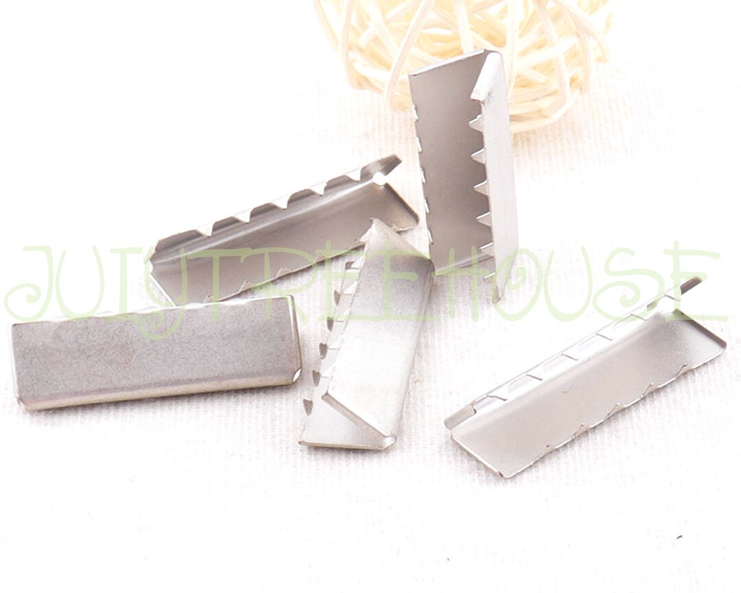 38mm Silver Belt Buckle End Tips,end Clips Metal Webbing Belt Ends ...