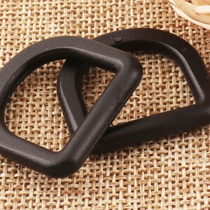 30 PCS Craft Plastic Black D Ring Buckles,belt Webbing Purse D Rings ...