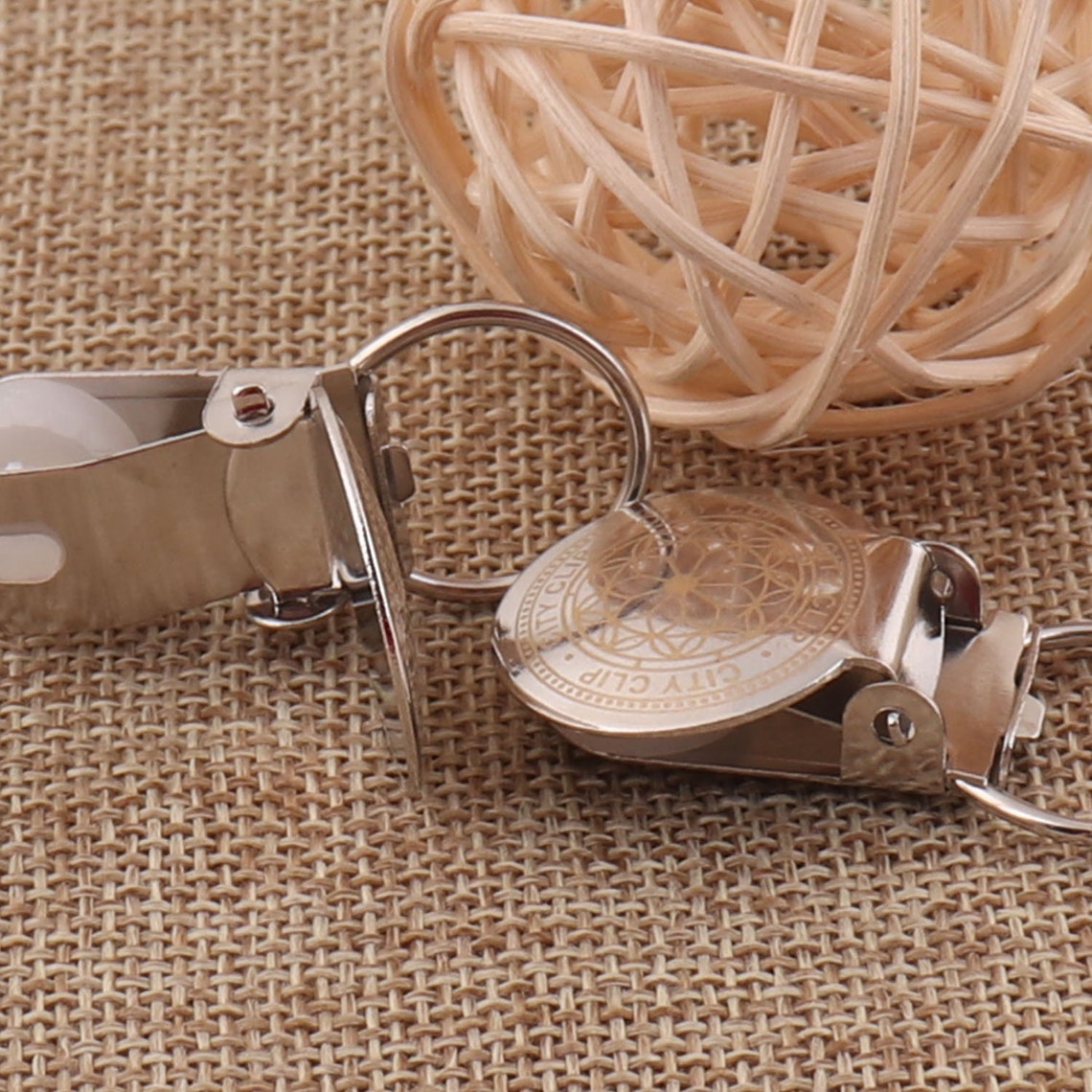 10 Pcs Silver Suspender Clips16mm Rectangle Pacifier | Etsy