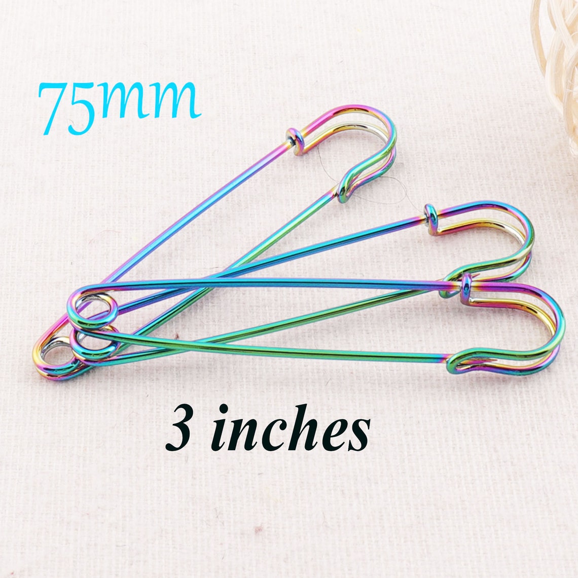 10-30 PCS Metal Rainbow Safety Pins3 Safety Pin Brooch | Etsy