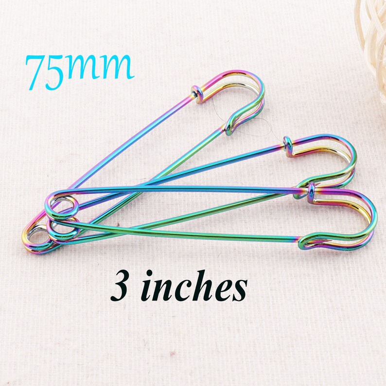 10-30 PCS Metal Rainbow Safety Pins3 Safety Pin Brooch | Etsy