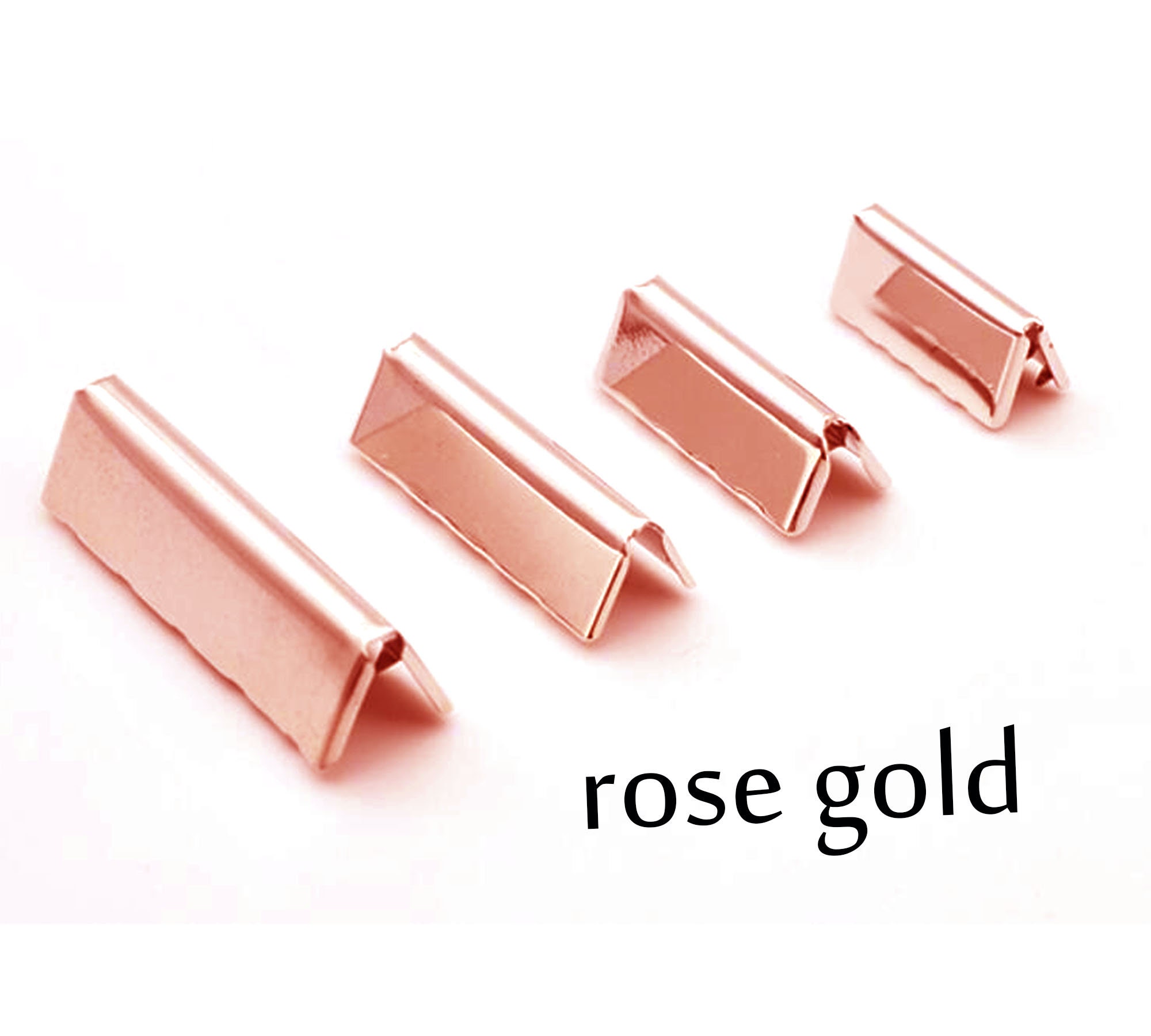 30 Pcs Rose Gold Belt Buckle End Tipsend Tips Metal Webbing | Etsy