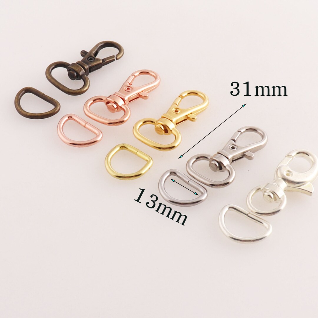 50 Sets Rose Gold Lobster Swivel Clasps&d Ring,1/2" Antique Copper ...