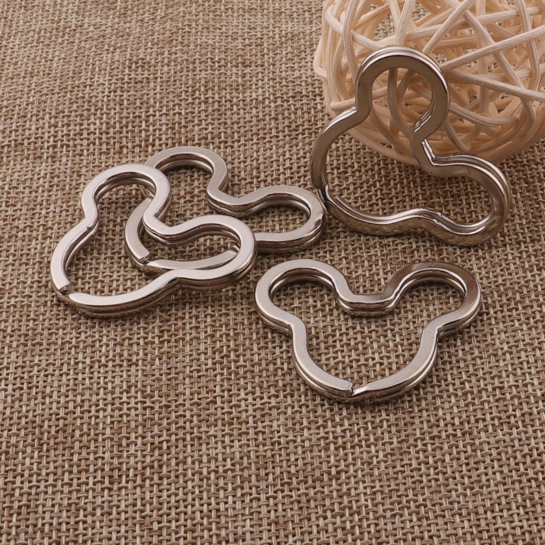10pcs Silver Split Key Ring Mouse Head Keychain Split Key - Etsy