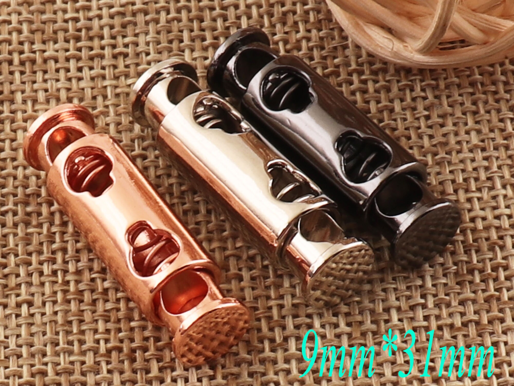 Double Barrel Toggle Cord Lock Rose Gold/silver/gunmetal | Etsy