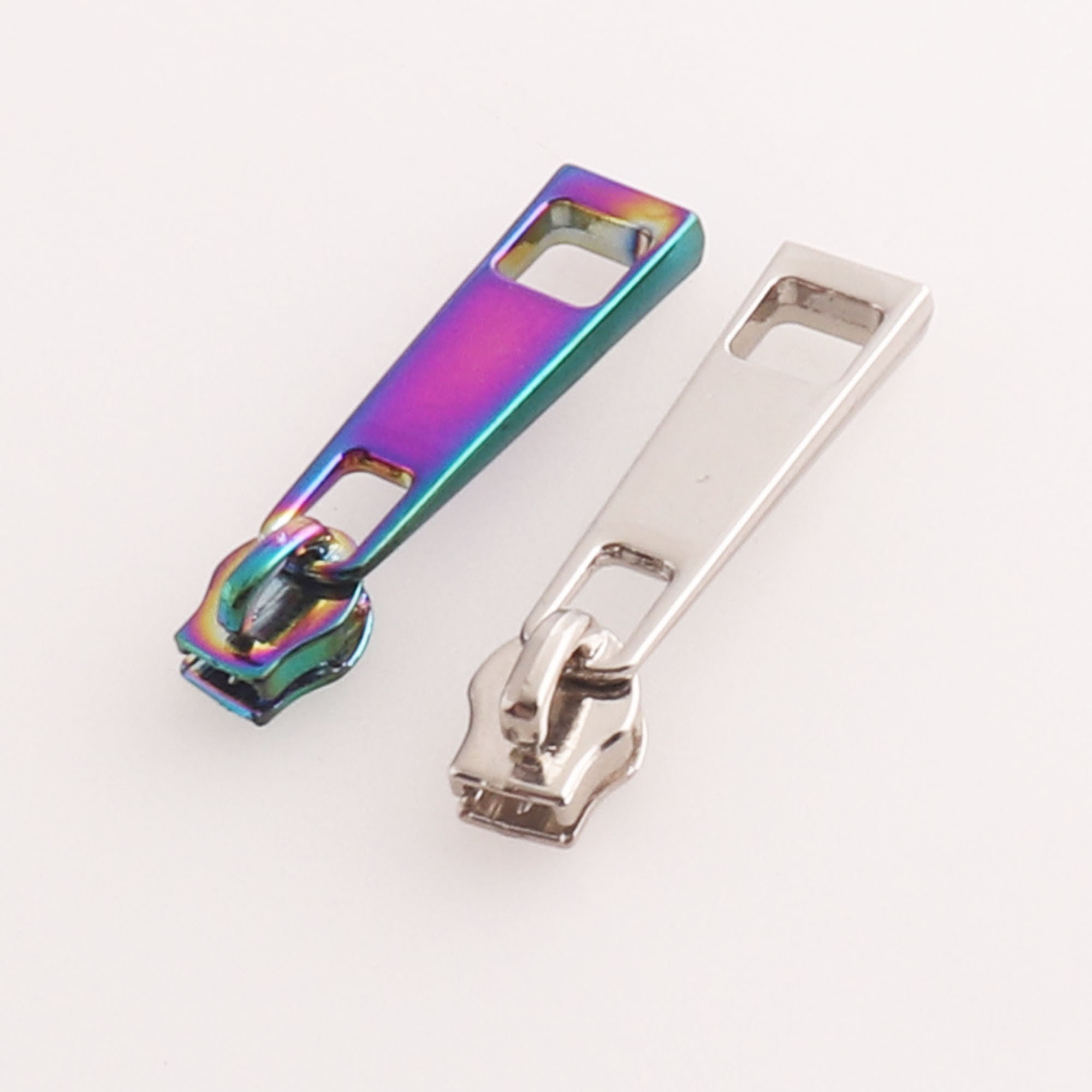 Rainbow / Silver Head Zipper Slider Puller Hojas / Corazón | Etsy España