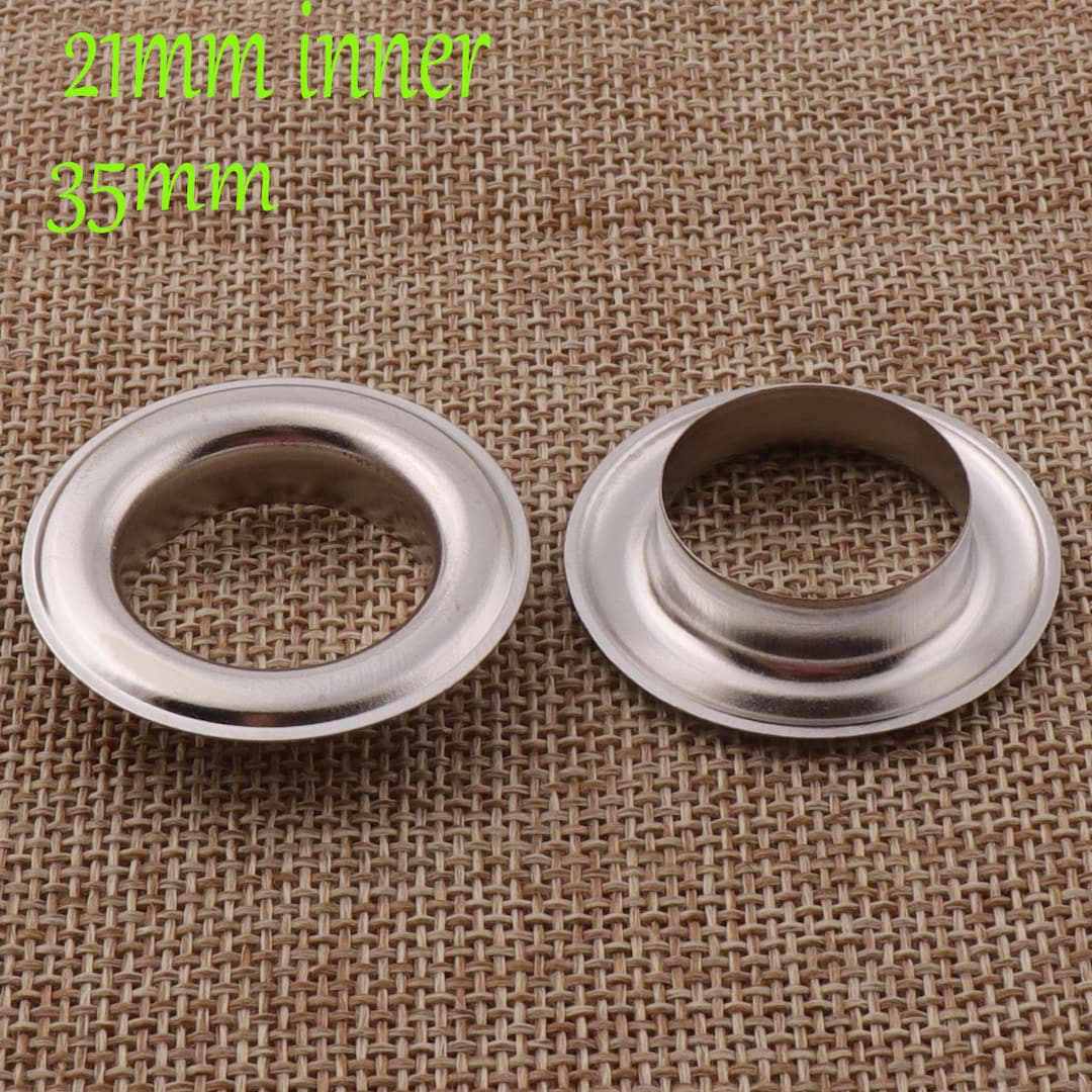50 Sets Large Eyelets,silver Metal Eyelets Grommets With Washers,barrel ...