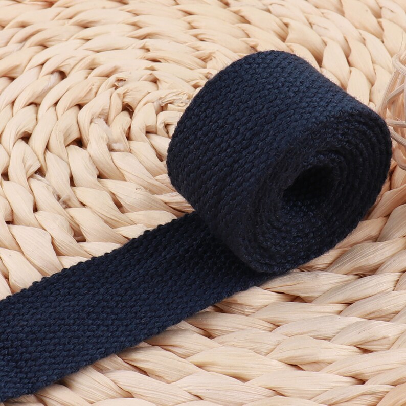 Cotton Webbing,1 Inch Navy Blue Webbing,ribbon,key Fobs,bag Belts,purse ...