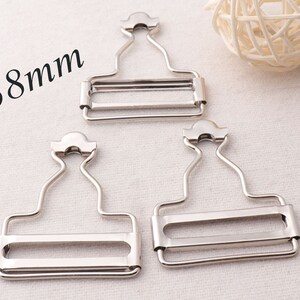 8 PCS Silver Dungaree Buckles Dungaree Clips Fasteners Buckle,1.5"(38mm ...