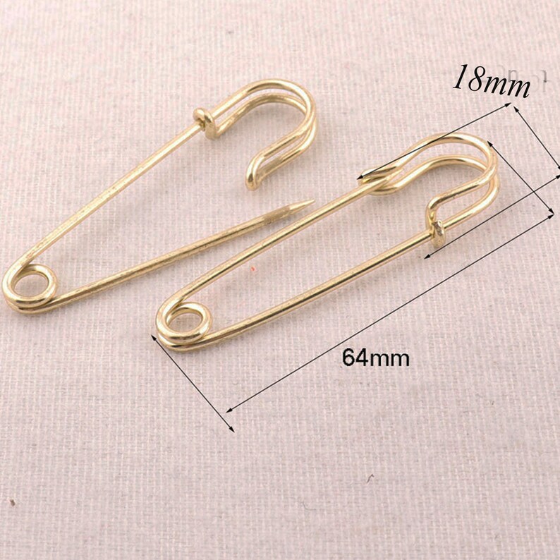 20PCS Large Metal Safety Pinsgold Safety Pins Brooch Stitch - Etsy