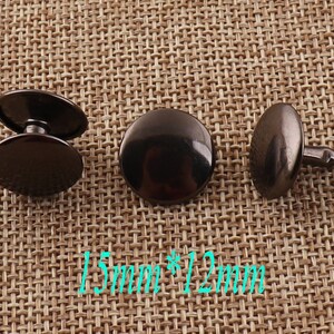 50-100sets Black Double Cap Rivets,15mm Craft Rivet Studs Leather ...