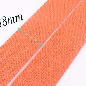 1 1/2" Cotton Soft Orange Webbing,key Fob Webbing Belt Webbing Lanyard ...